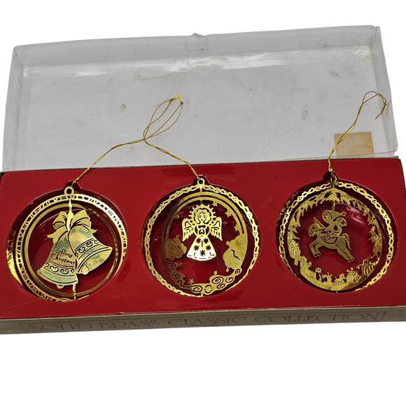 None and/or Unknown | Holiday | Vintage Christmas Ornament 3d Brass ...